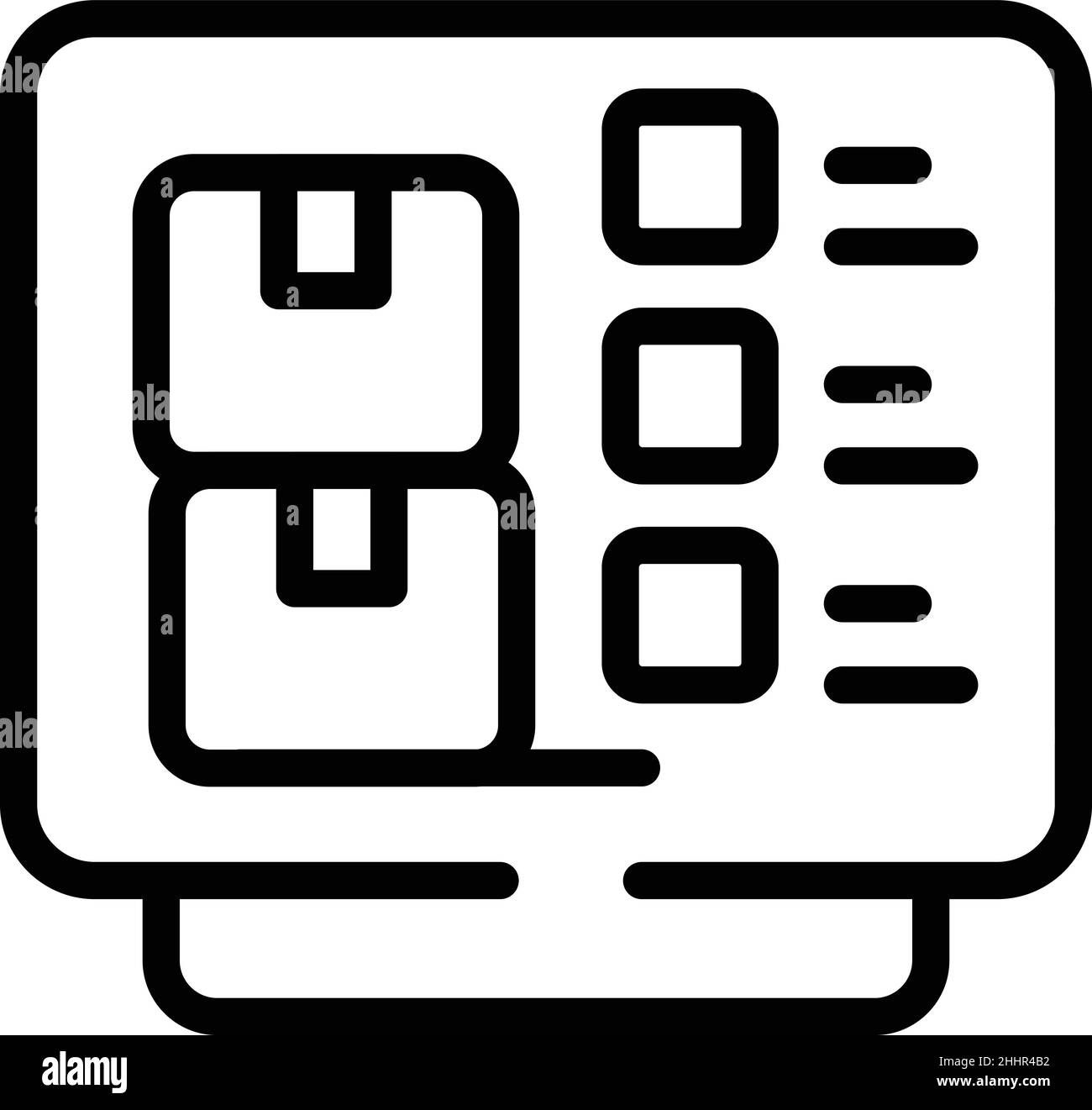 Monitor control product icon outline vector. Digital management. System ...
