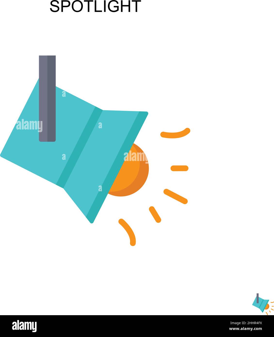 Spotlight Simple vector icon.Perfect color modern pictogram on editable ...