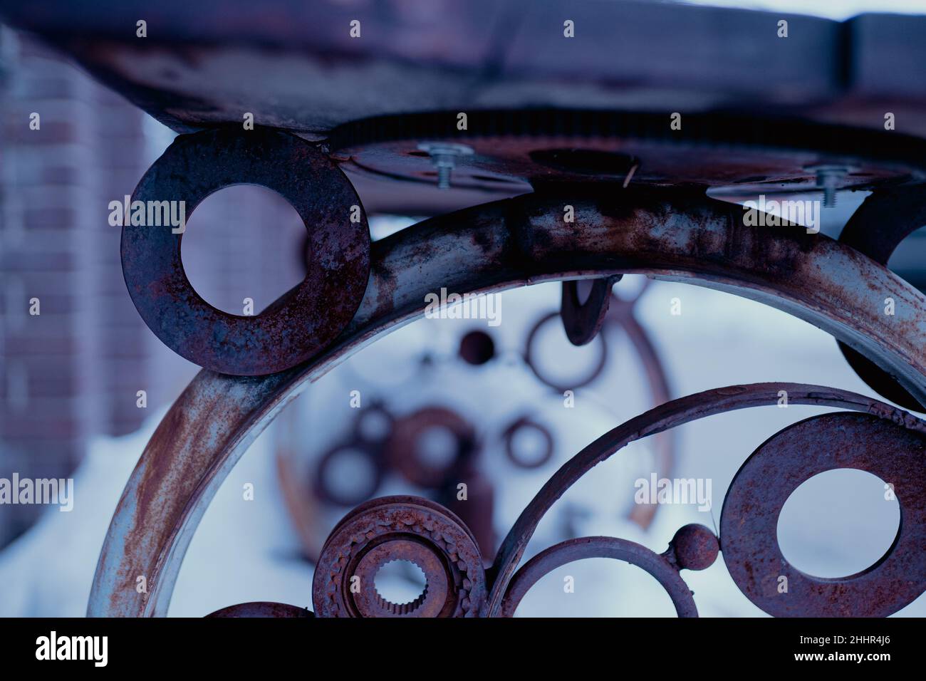 Rustic metal work and Montana street photography Stock Photo - Alamy