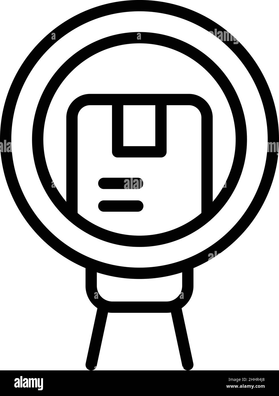 Inventory optimization icon outline vector. Digital management. Control ...