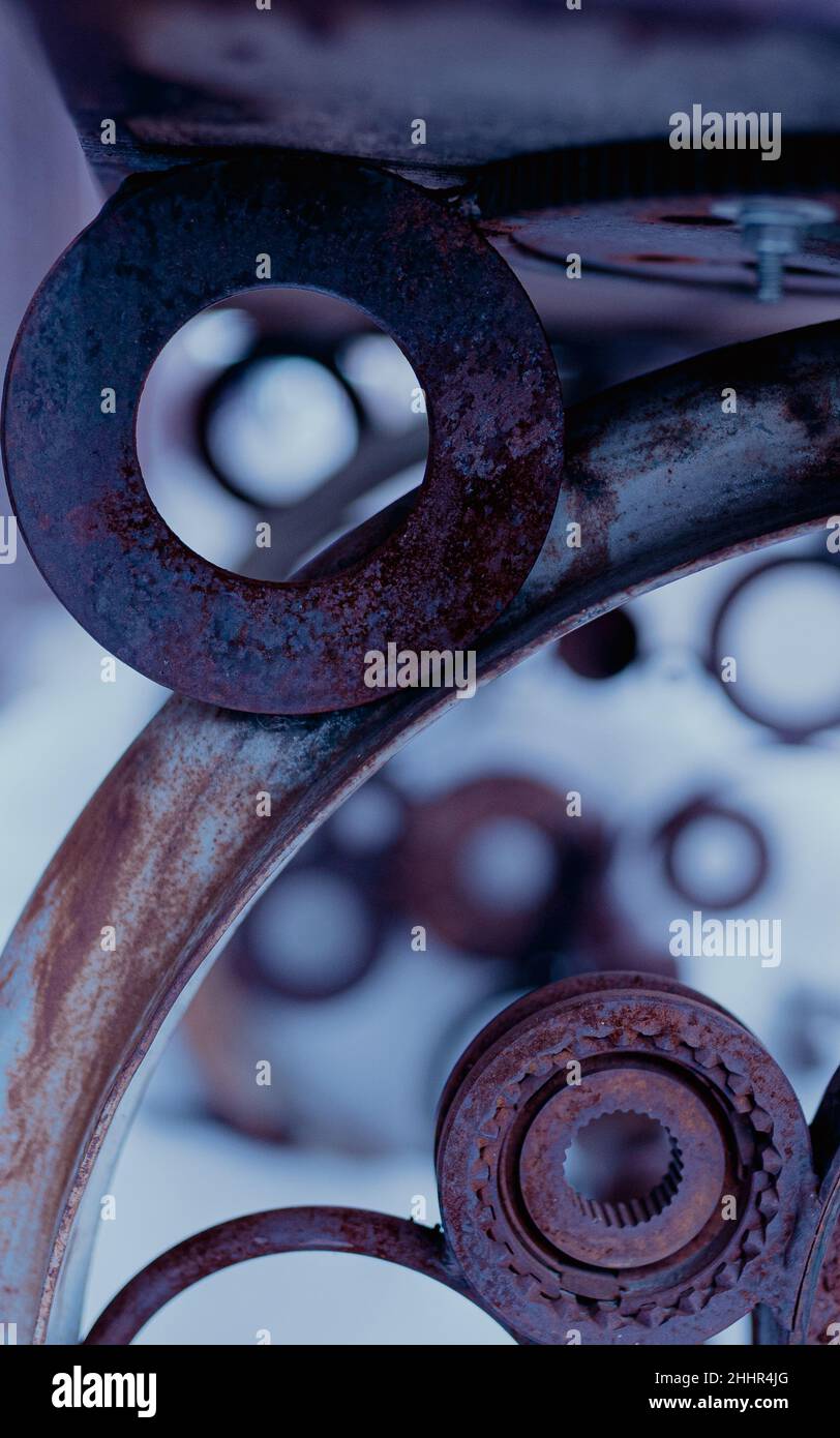 Rustic metal work and Montana street photography Stock Photo - Alamy