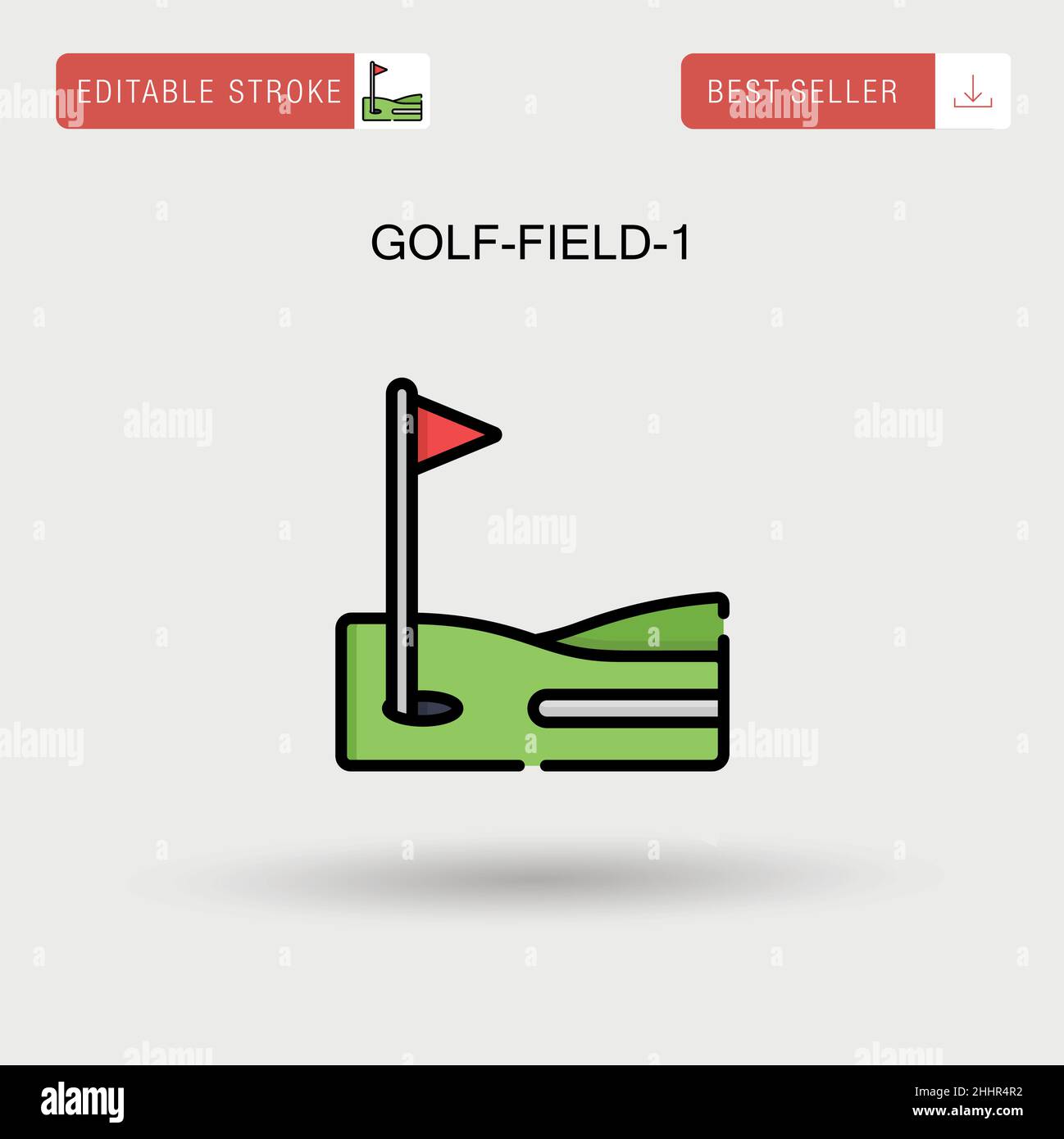 Golf play field icon hi-res stock photography and images - Alamy