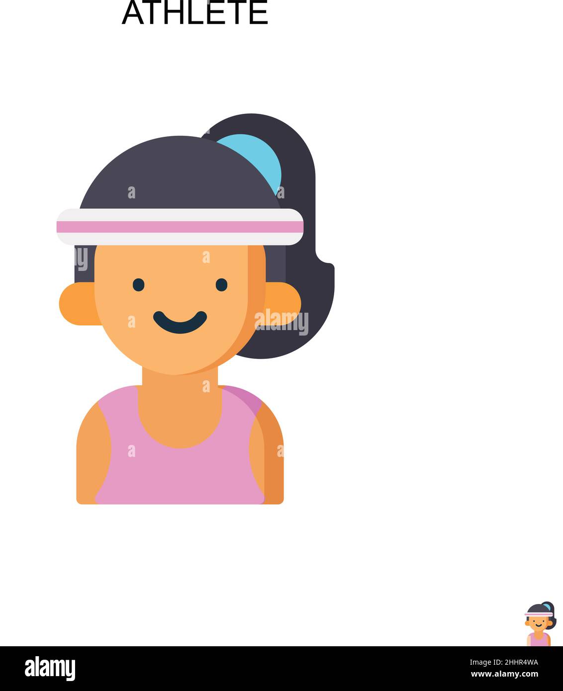 Athlete Simple vector icon.Perfect color modern pictogram on editable ...