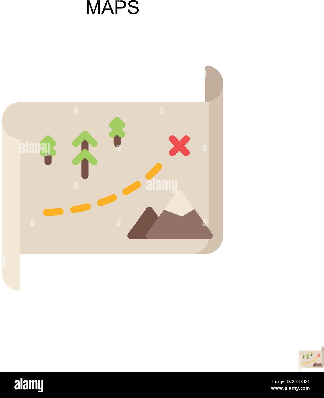 Maps Simple vector icon.Perfect color modern pictogram on editable ...