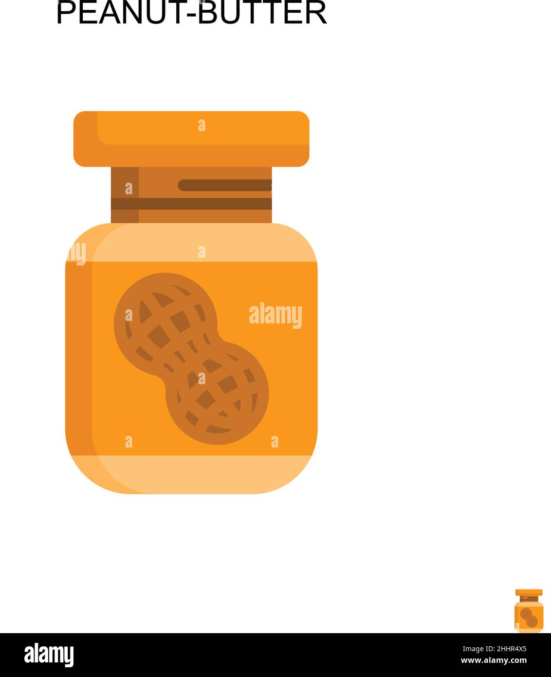 Peanut-butter Simple vector icon.Perfect color modern pictogram on ...