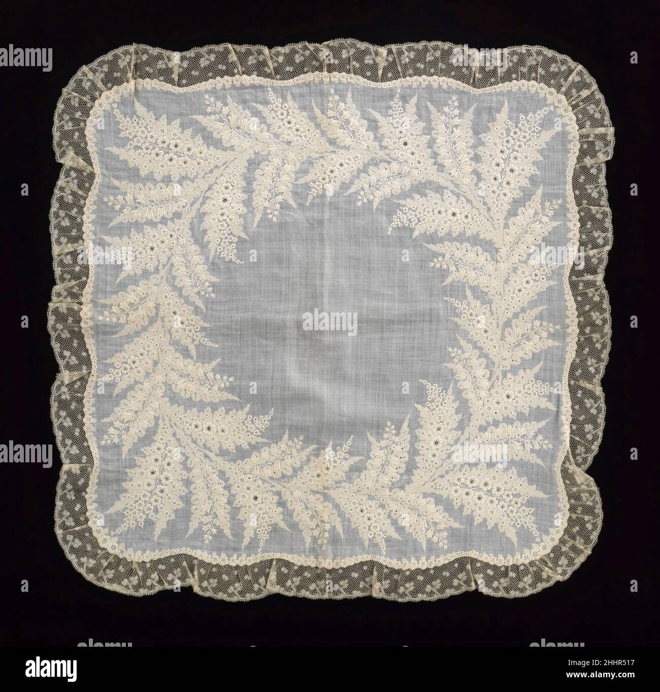 Handkerchief 1850–60 French The beautiful workmanship of this ...