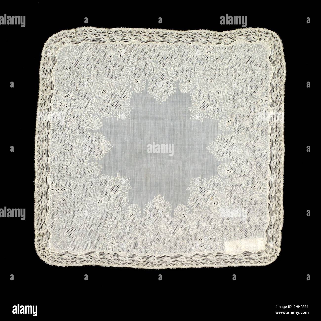 Handkerchief fourth quarter 19th century probably French. Handkerchief ...