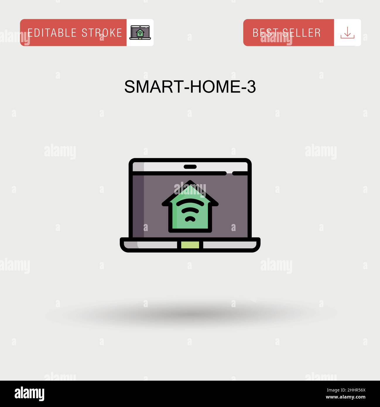 Smart-home-3 Simple vector icon Stock Vector Image & Art - Alamy