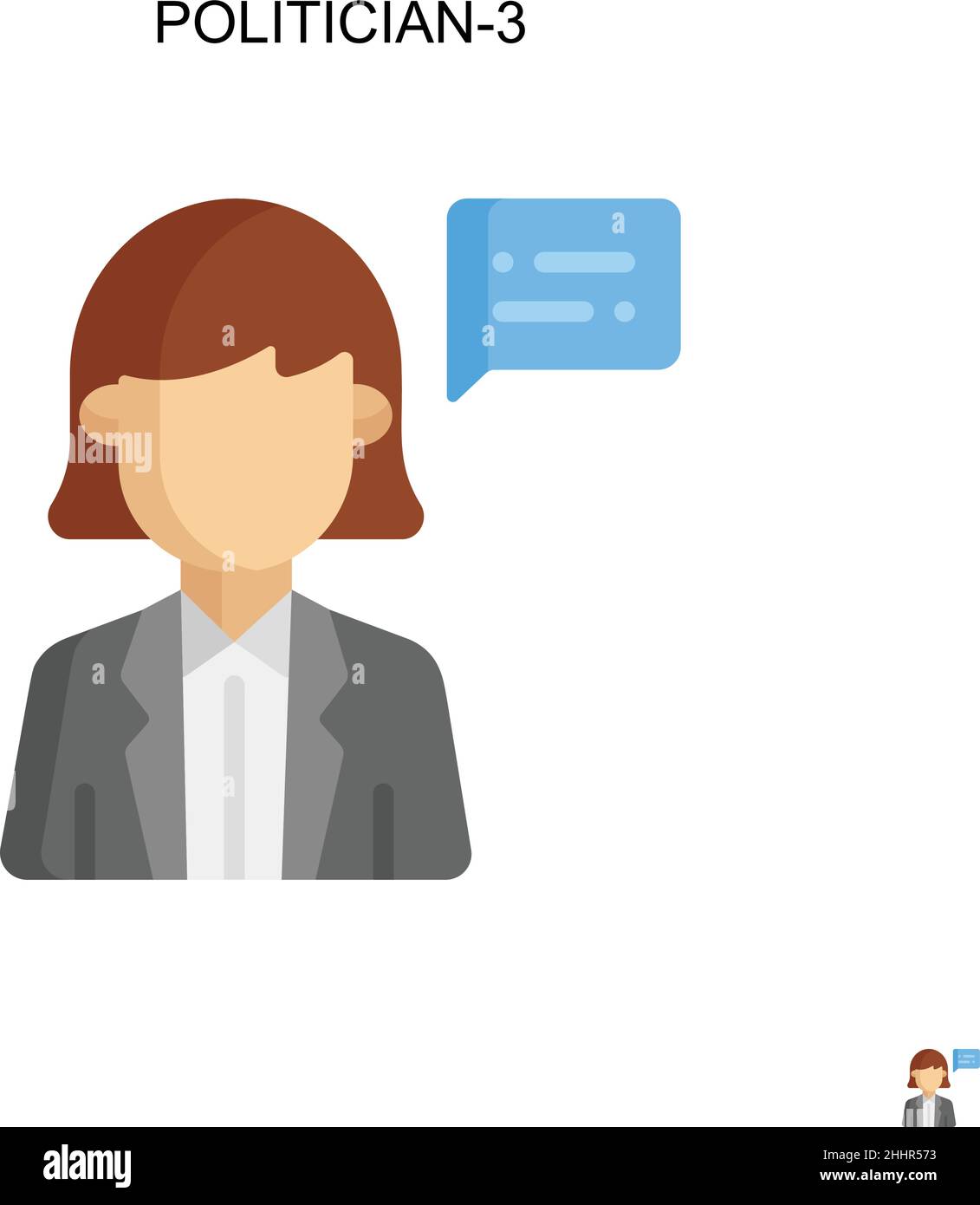 Politician-3 Simple vector icon.Perfect color modern pictogram on ...