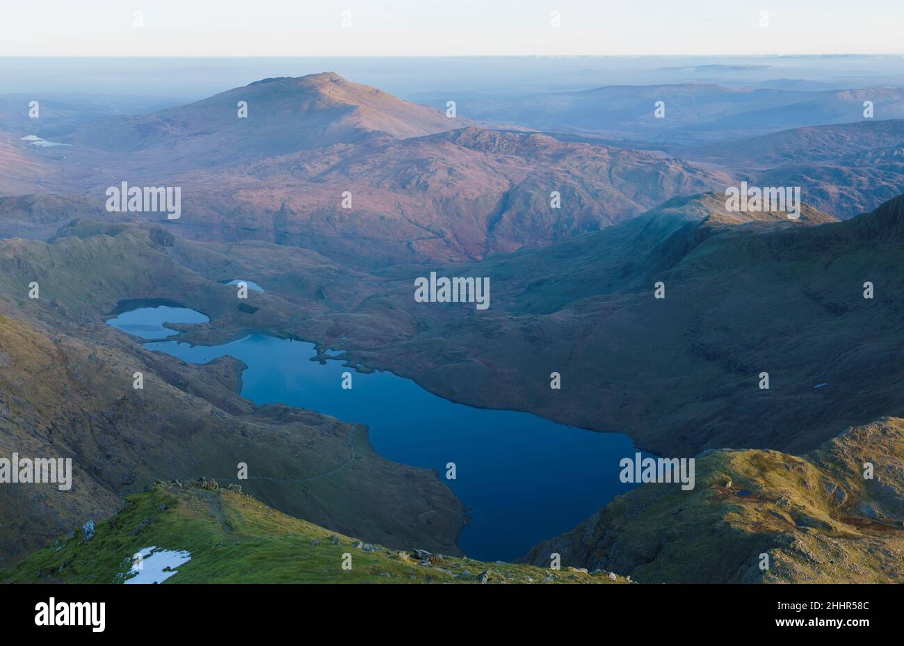 East View From Snowdon Peak on Winter Solstice Eve Stock Photo - Alamy