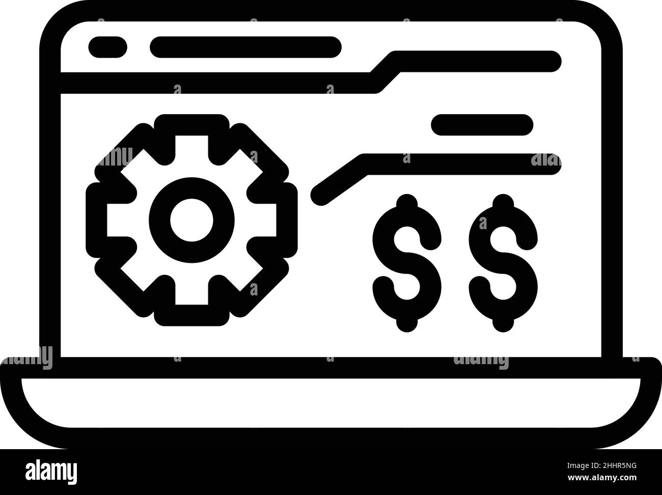 Online laptop shop icon outline vector. Computer store. Retail mobile ...