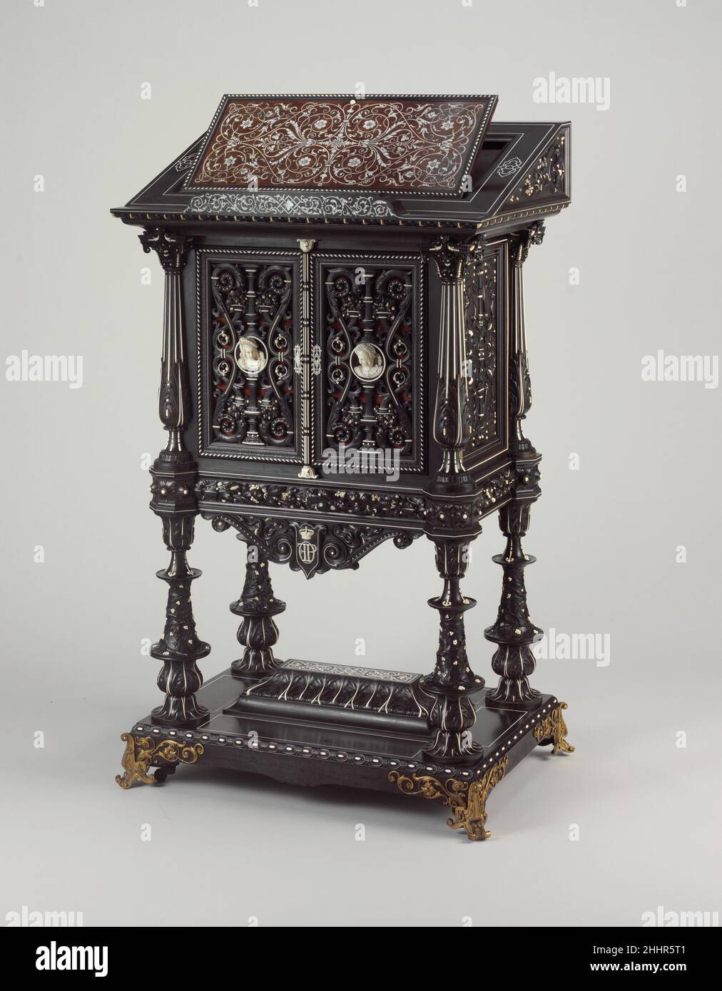 Bookstand 1839 Design attributed to Charles-Auguste Questel The shaped ...