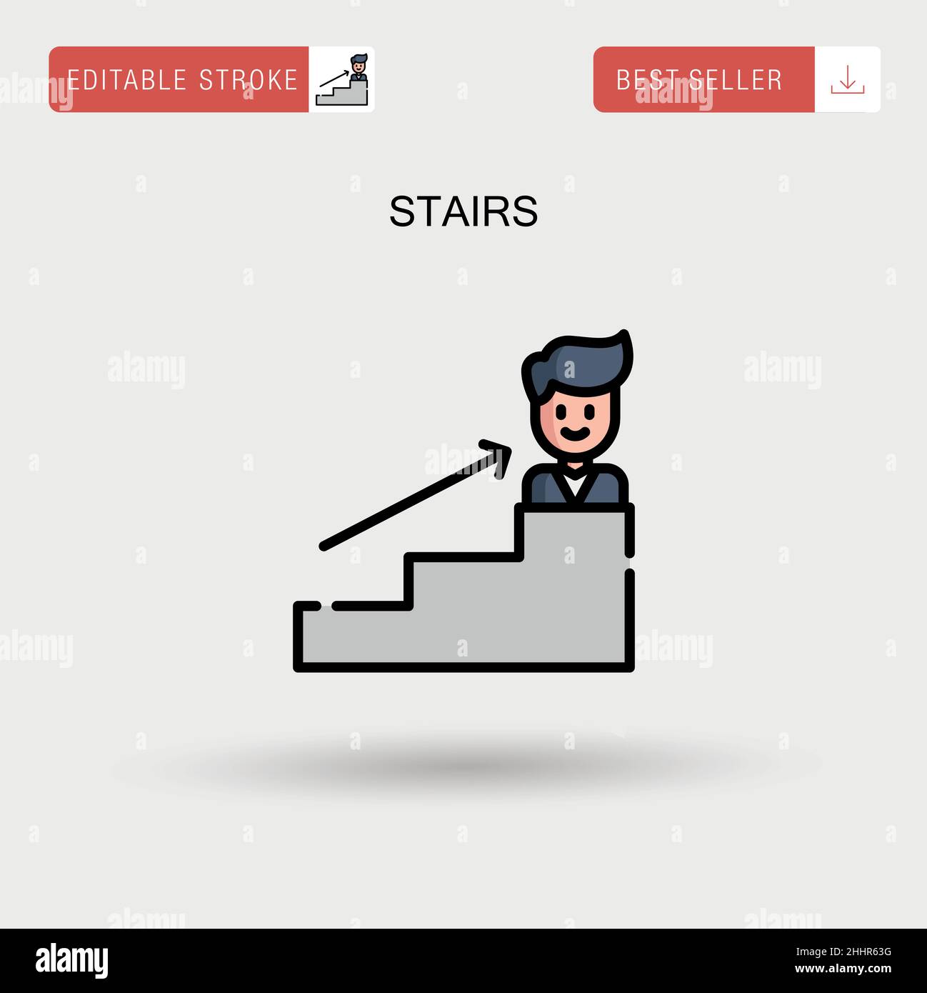 Stairs Simple vector icon Stock Vector Image & Art - Alamy