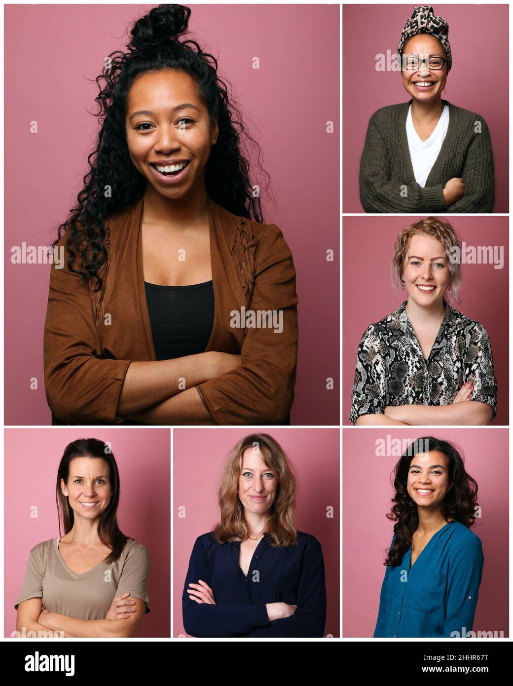 Group of beautiful people in a collage Stock Photo - Alamy