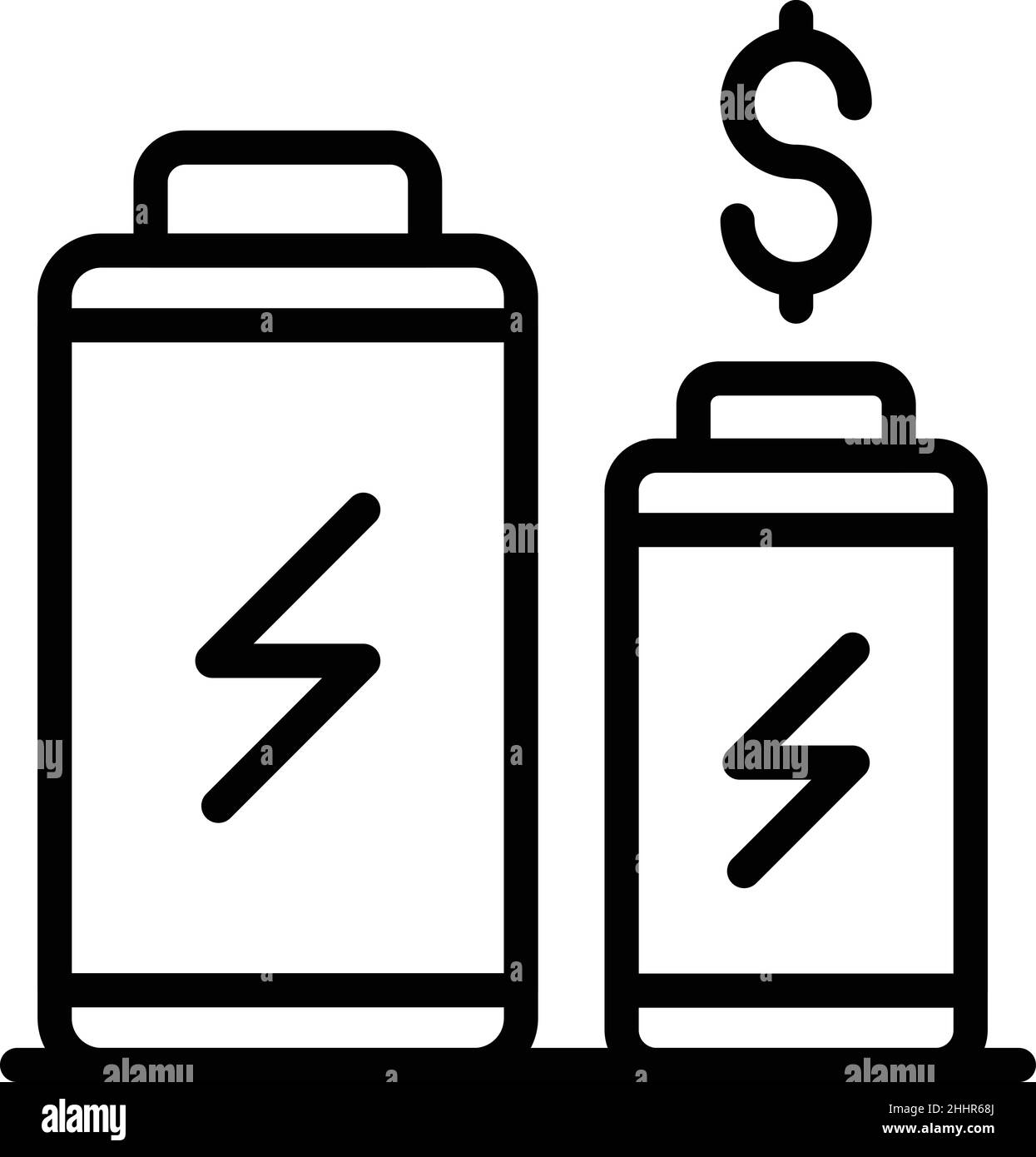 Battery store icon outline vector. Computer store. Mobile retail Stock ...
