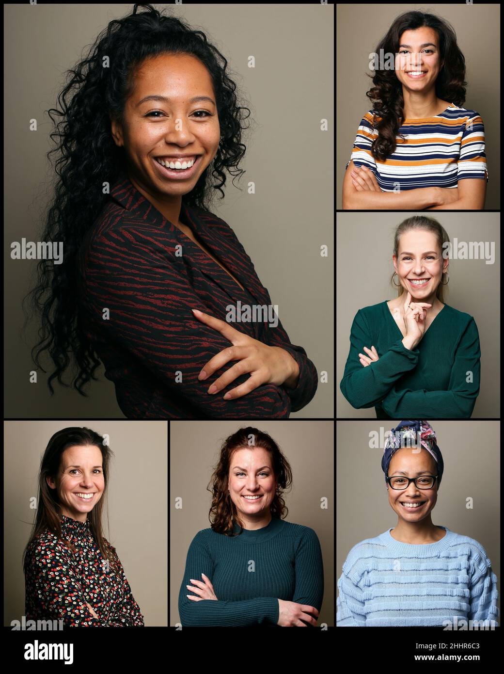 Group of beautiful people in a collage Stock Photo - Alamy