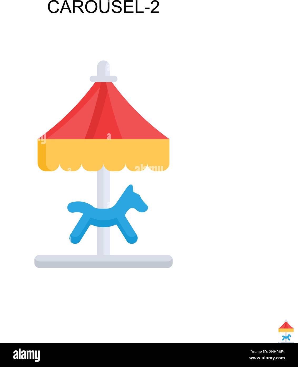 Carousel-2 Simple vector icon.Perfect color modern pictogram on ...
