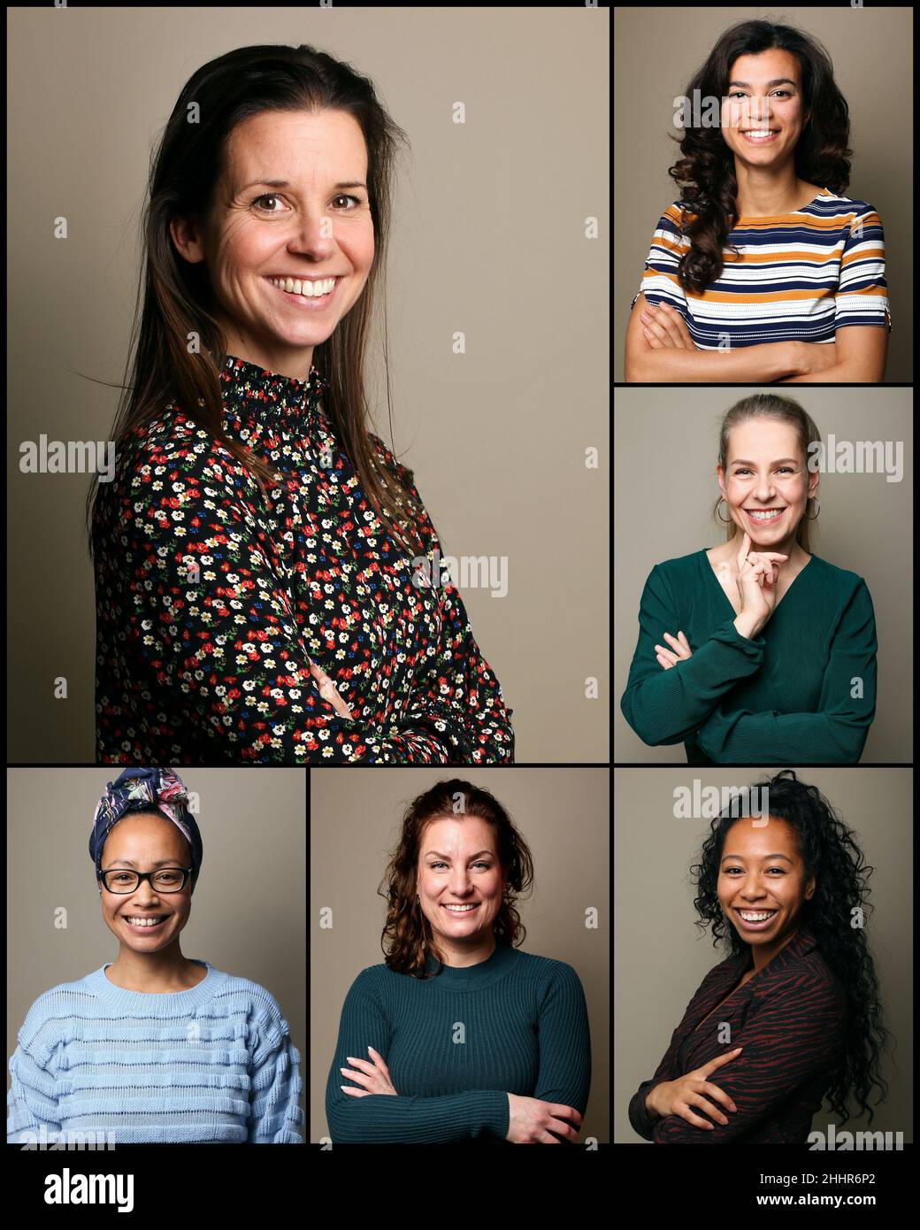 Group of beautiful people in a collage Stock Photo - Alamy