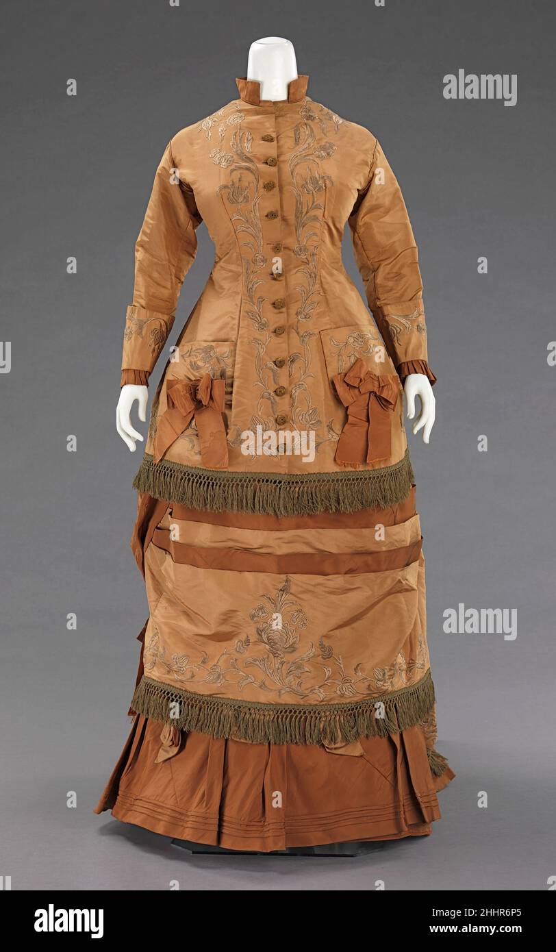 Afternoon dress 1874 American This dress was made from a paper pattern ...