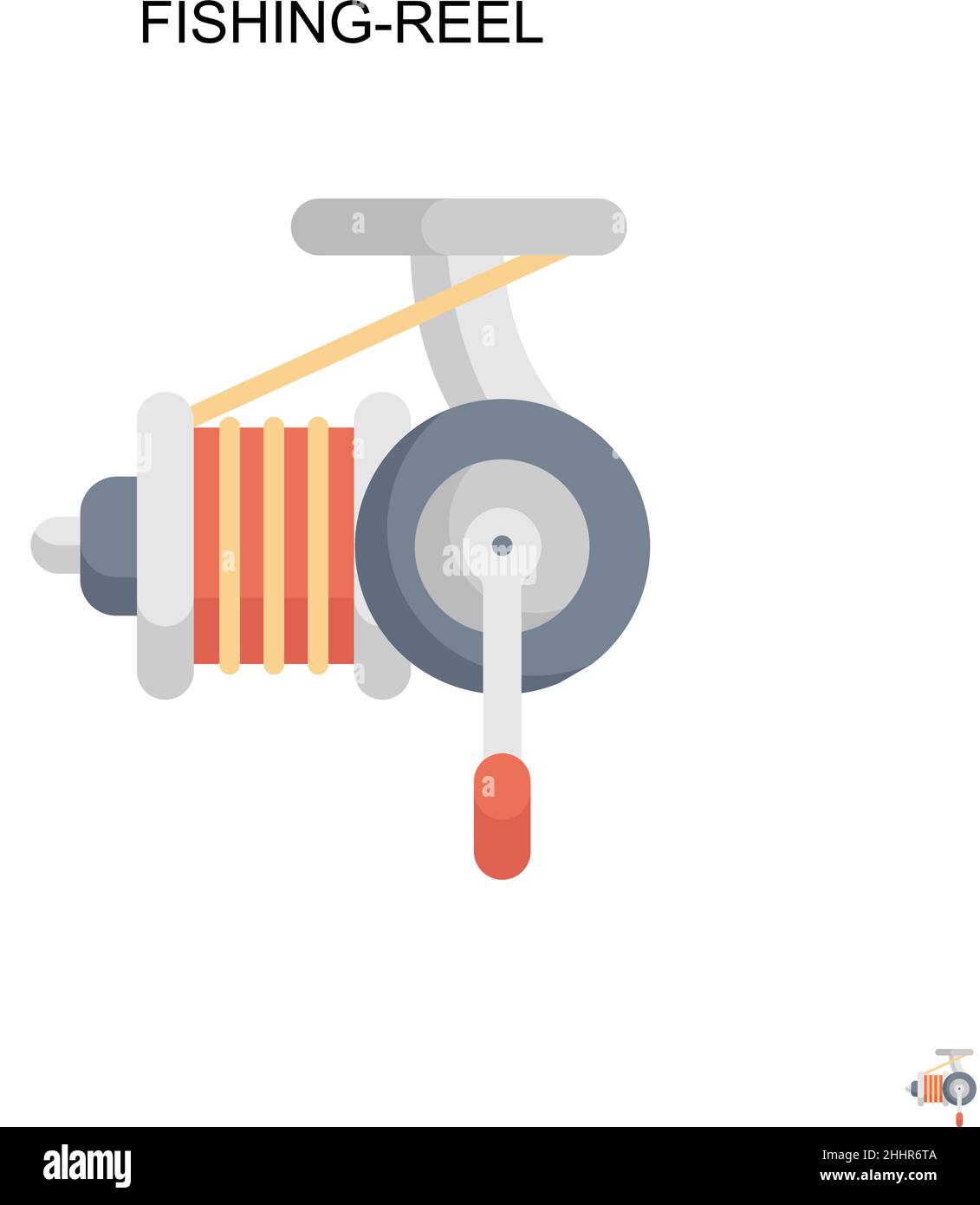 Fishing-reel Simple vector icon.Perfect color modern pictogram on ...