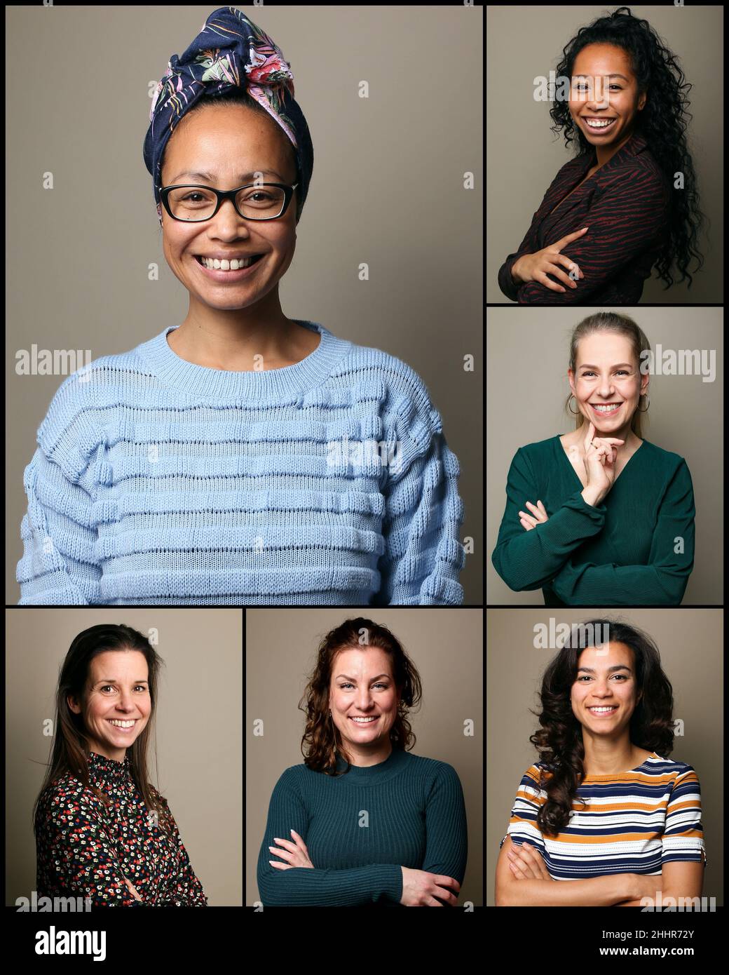 Group of beautiful people in a collage Stock Photo - Alamy