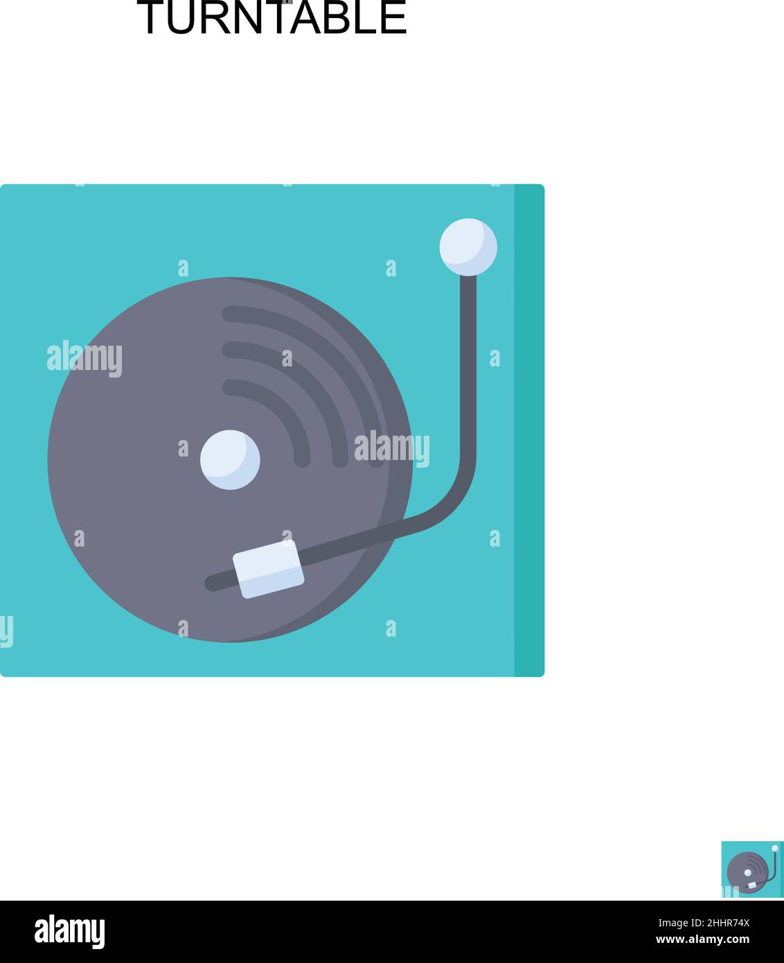 Turntable Simple vector icon.Perfect color modern pictogram on editable ...