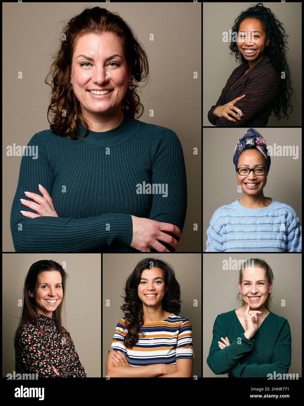 Group of beautiful people in a collage Stock Photo - Alamy
