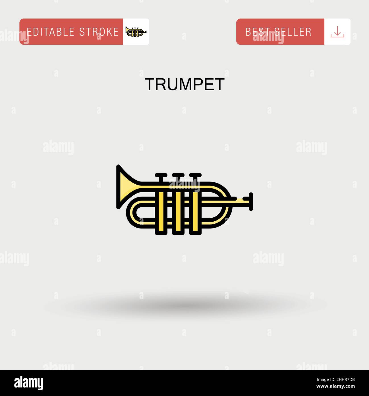 Trumpet Simple vector icon Stock Vector Image & Art - Alamy