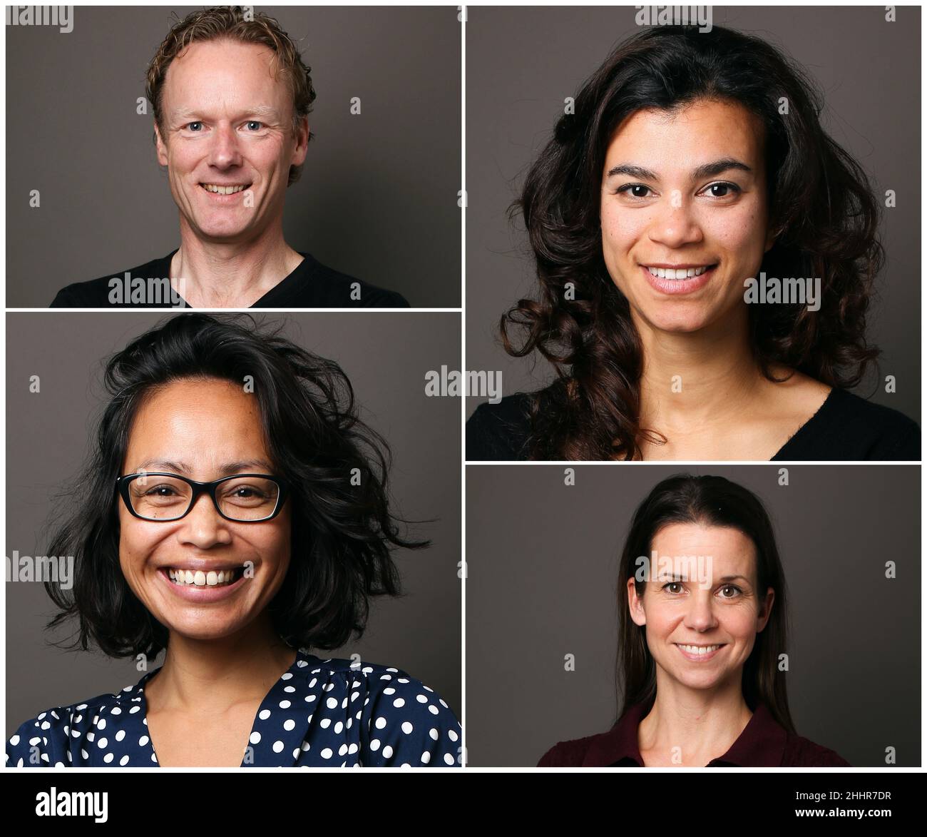 Group of people in a collage Stock Photo - Alamy
