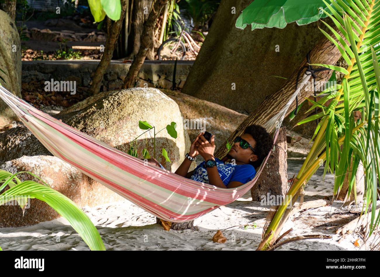 Relaxed Person In Hammock