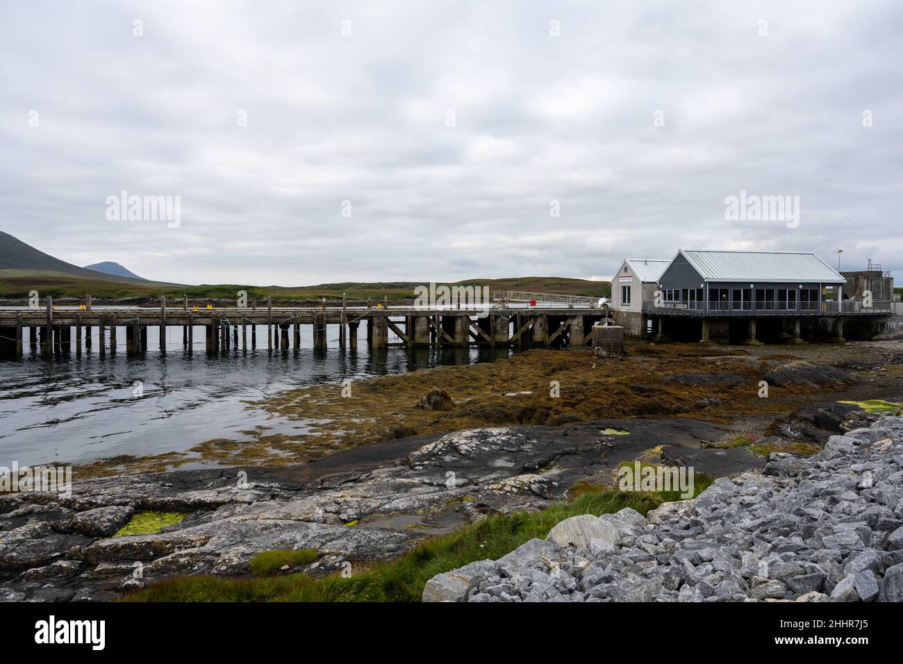 Ferry Terminal in Lochmaddy, the administrative centre of North Uist ...