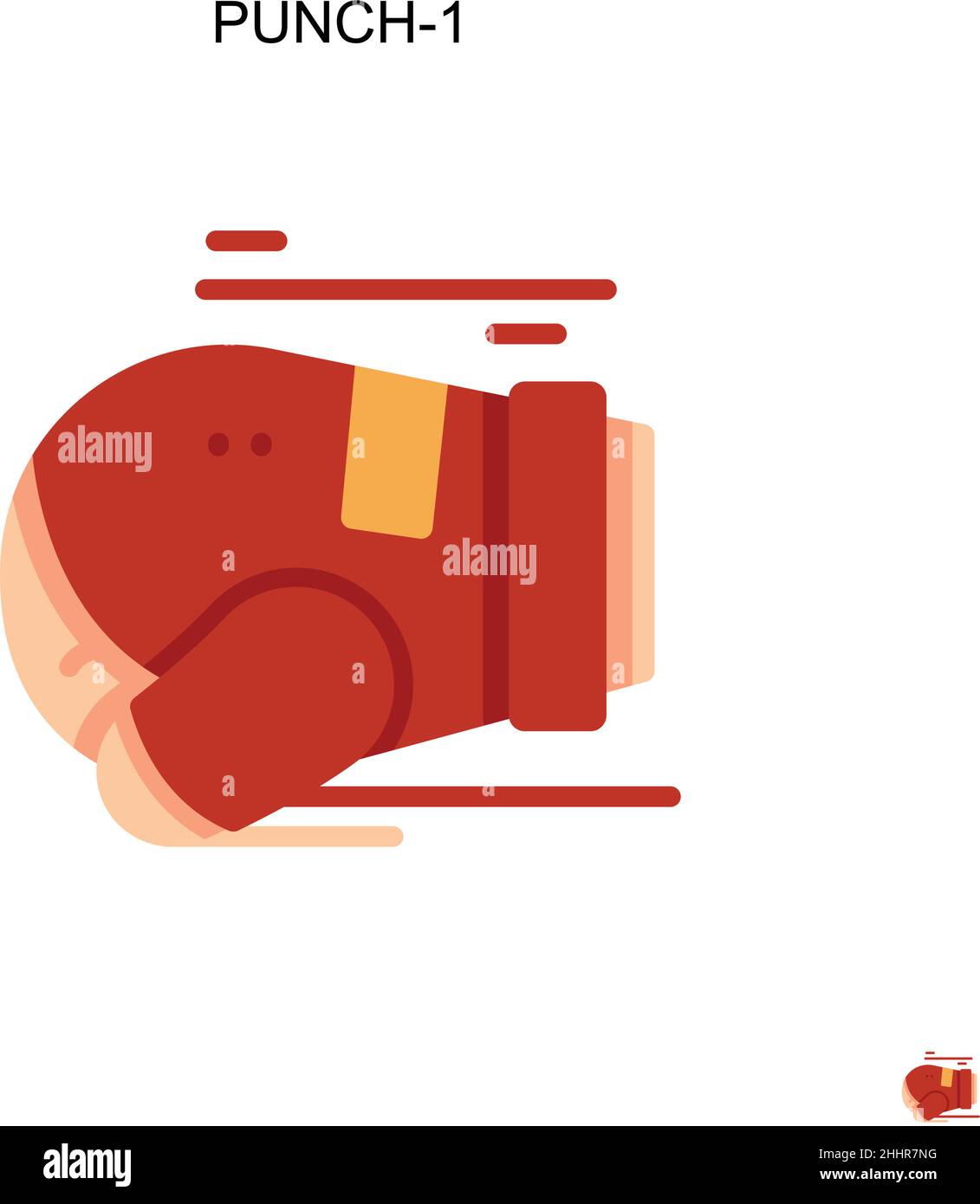 Punch-1 Simple vector icon.Perfect color modern pictogram on editable ...