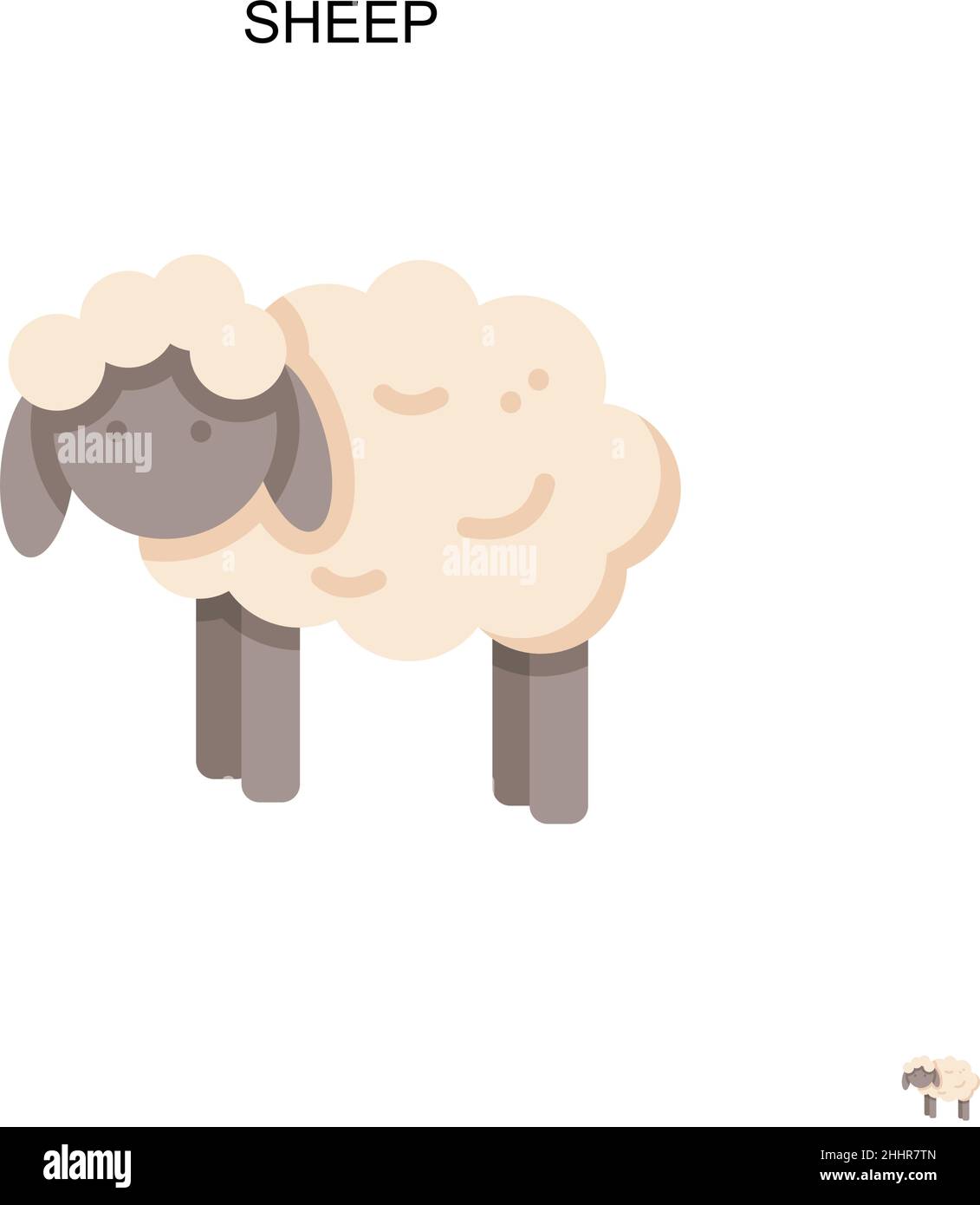 Sheep Simple vector icon.Perfect color modern pictogram on editable ...