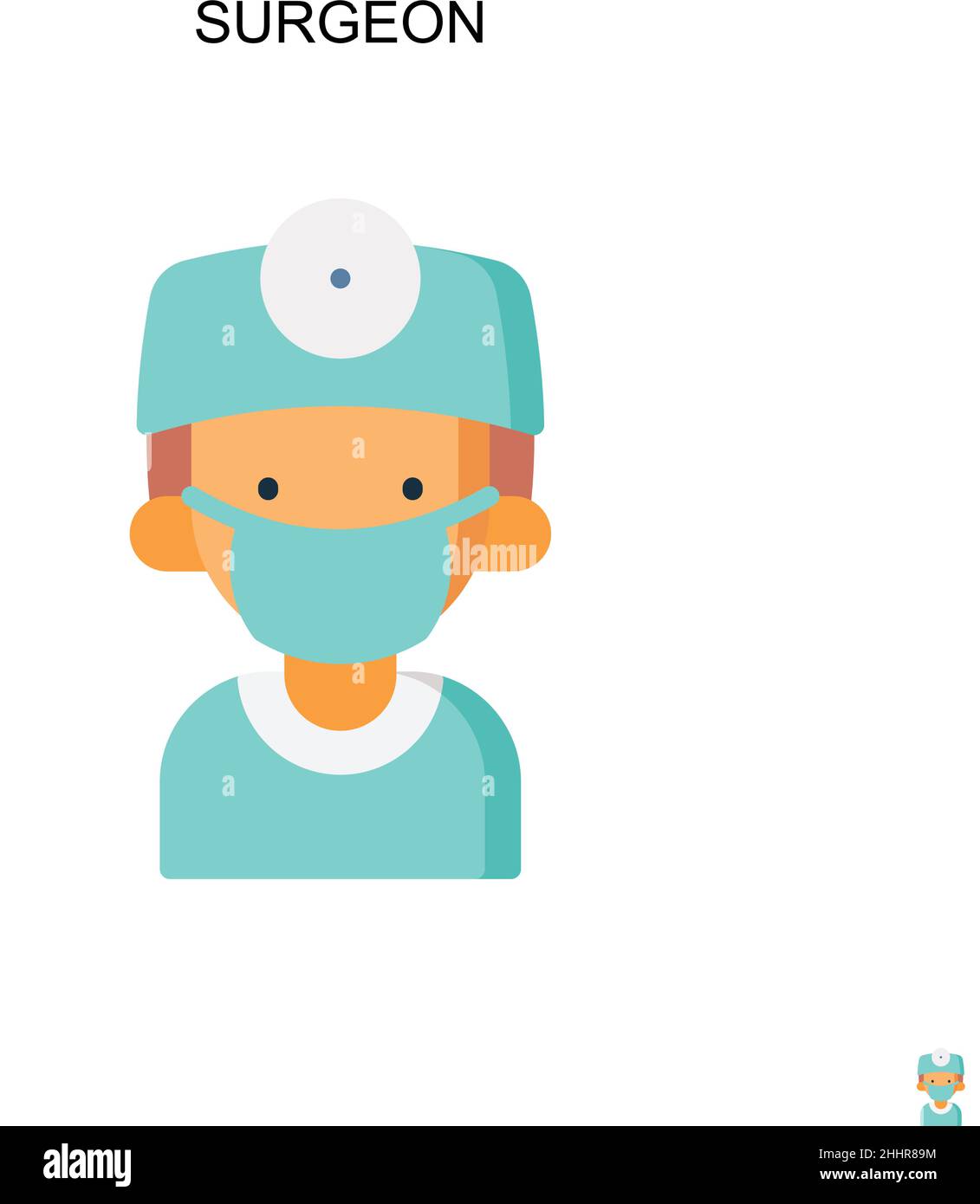 Surgeon Simple vector icon.Perfect color modern pictogram on editable ...