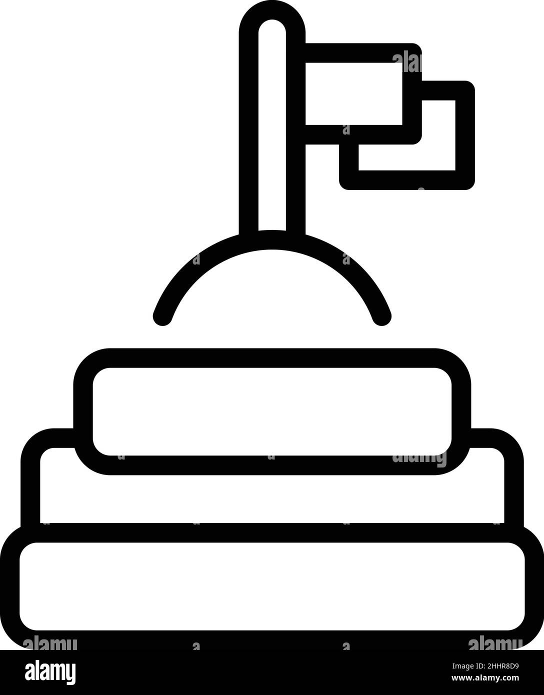 Key leader steps icon outline vector. Kol opinion. Media marketing ...