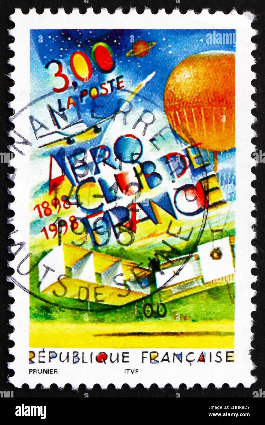 FRANCE - CIRCA 1998: a stamp printed in the France shows Aero Club of ...