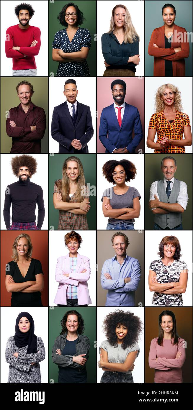 Beautiful happy people in front of a background Stock Photo - Alamy