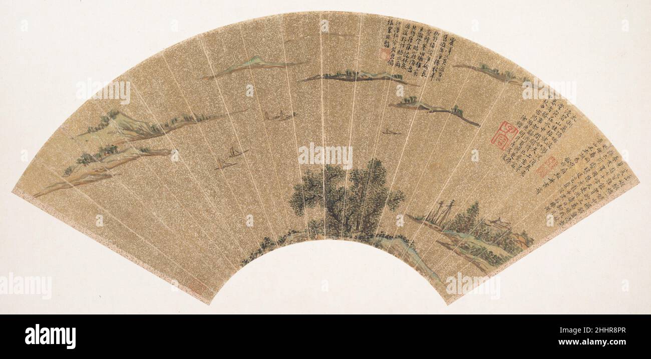View of Lake Tai dated 1543 Wen Zhengming Chinese Wen Zhengming painted ...