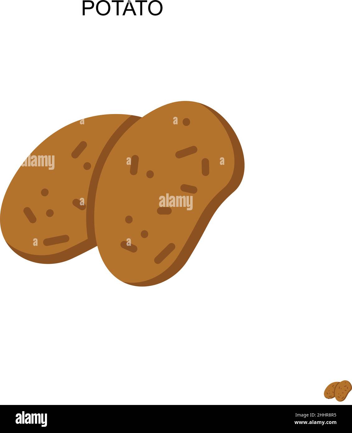 Potato Simple vector icon.Perfect color modern pictogram on editable ...