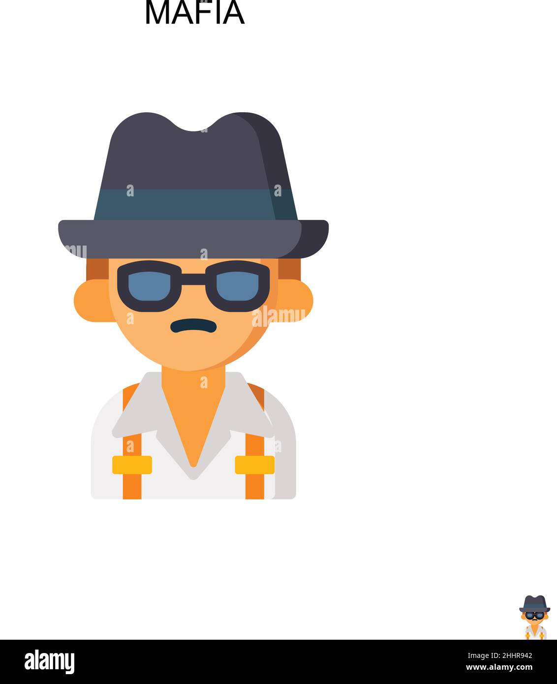 Mafia Simple vector icon.Perfect color modern pictogram on editable ...
