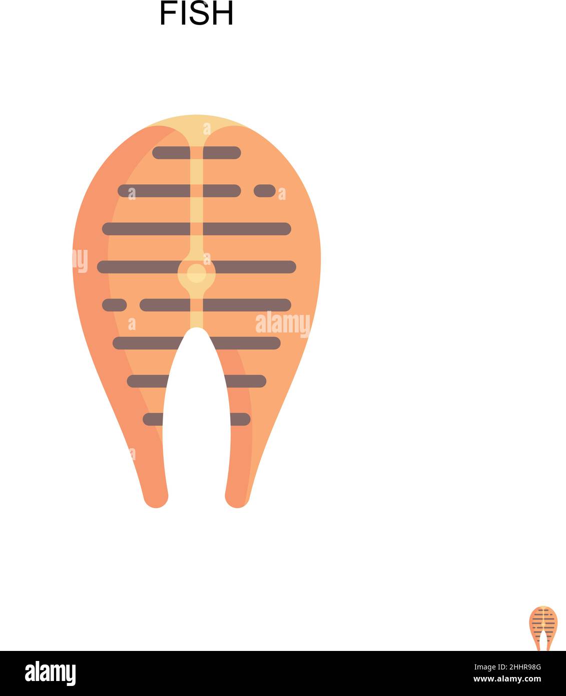 Fish Simple vector icon.Perfect color modern pictogram on editable ...