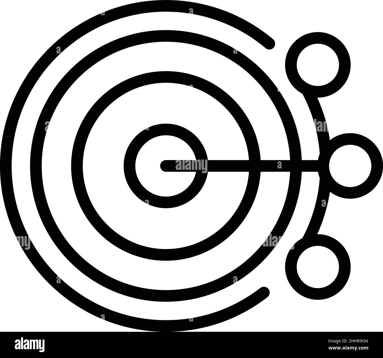 Key opinion leader target icon outline vector. Social media. Marketing ...
