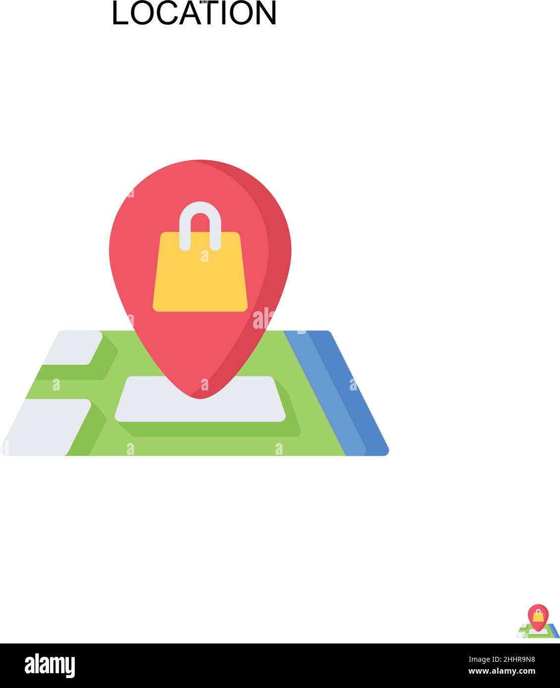 Location Simple vector icon.Perfect color modern pictogram on editable ...