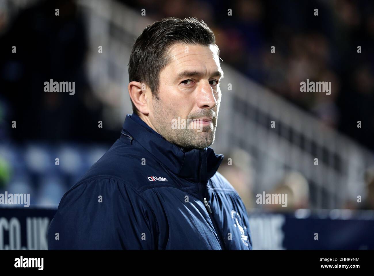 Hartlepool United manager Graeme Lee during the Papa John's Trophy ...