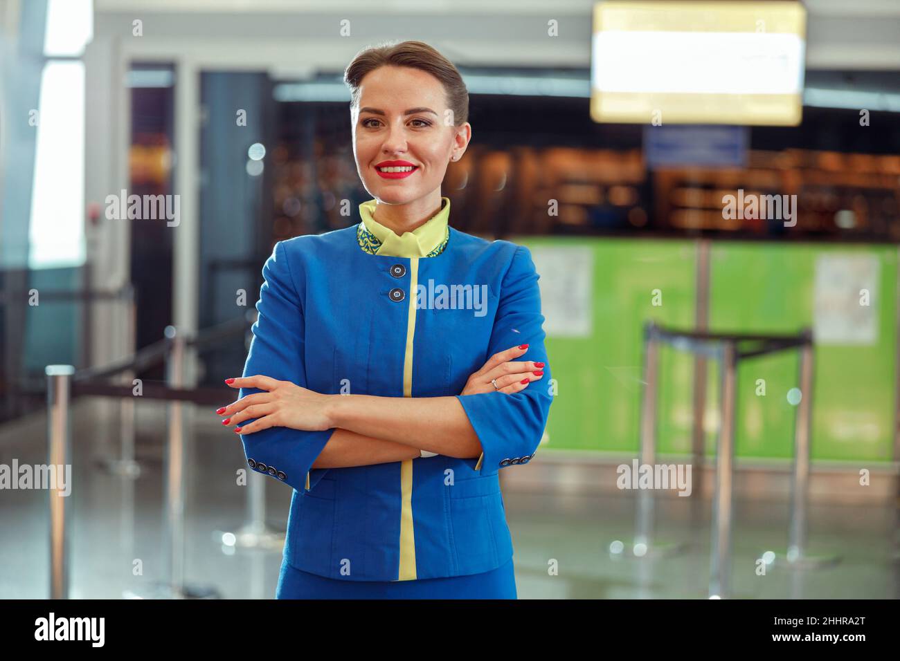 Woman air hostess hi-res stock photography and images - Alamy