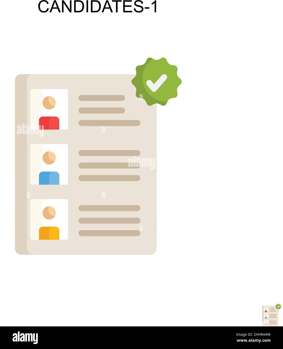 Candidates-1 Simple vector icon.Perfect color modern pictogram on ...