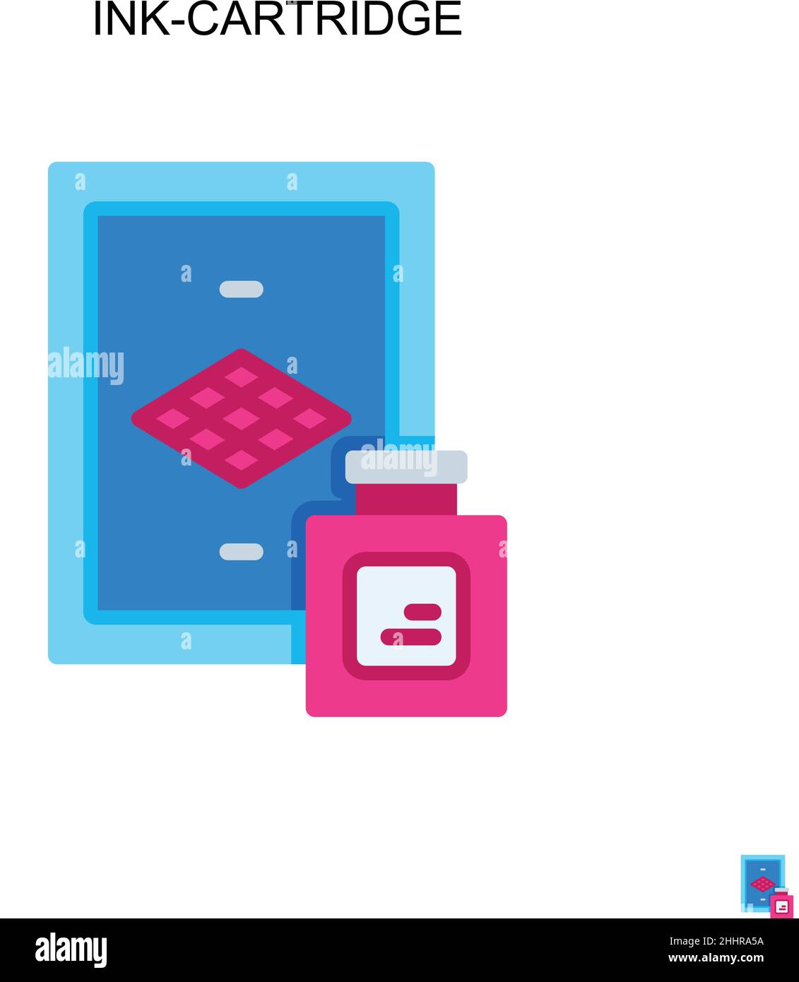 Ink-cartridge Simple vector icon.Perfect color modern pictogram on ...