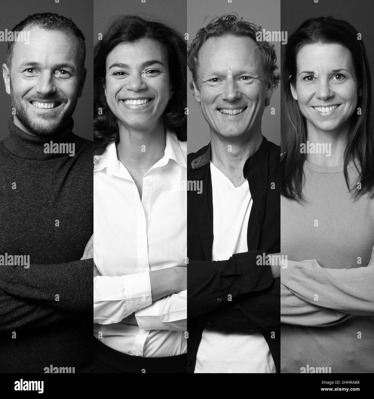 Group of people in a collage Stock Photo - Alamy