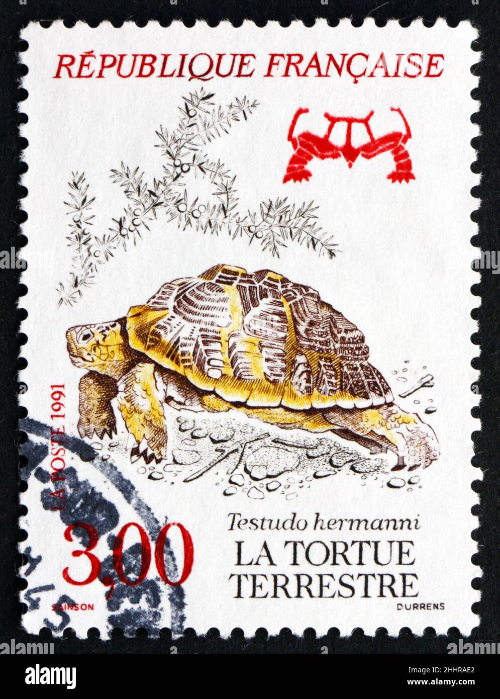 FRANCE - CIRCA 1991: a stamp printed in the France shows Hermann's ...