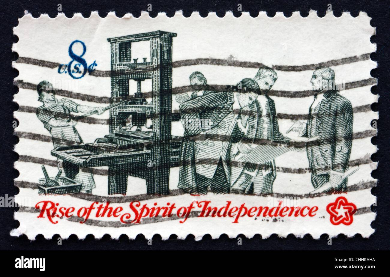 UNITED STATES OF AMERICA - CIRCA 1973: a stamp printed in the USA shows ...